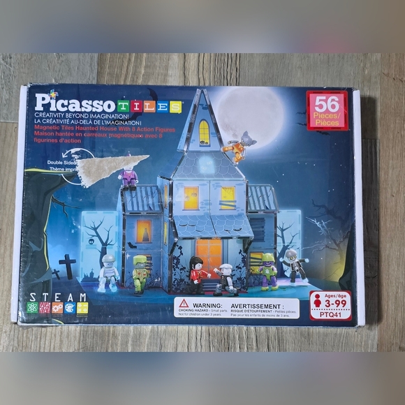 Picasso | Toys | Haunted House Magnetic Tile Set 56 Pieces | Poshmark